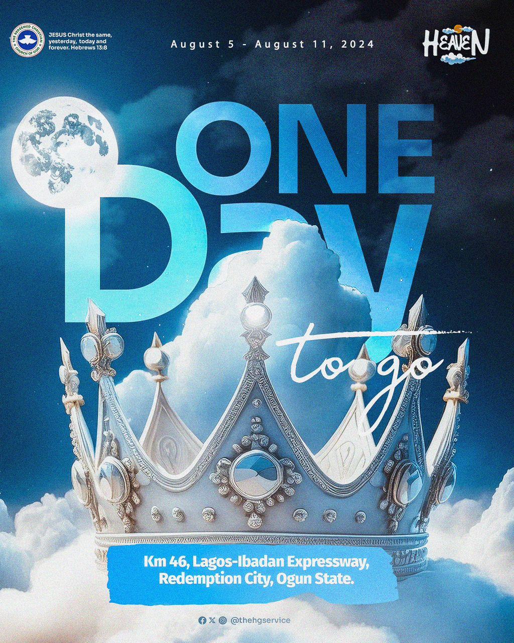 1 Day to Go: Heaven Awaits at RCCG’s 72nd Annual Convention!