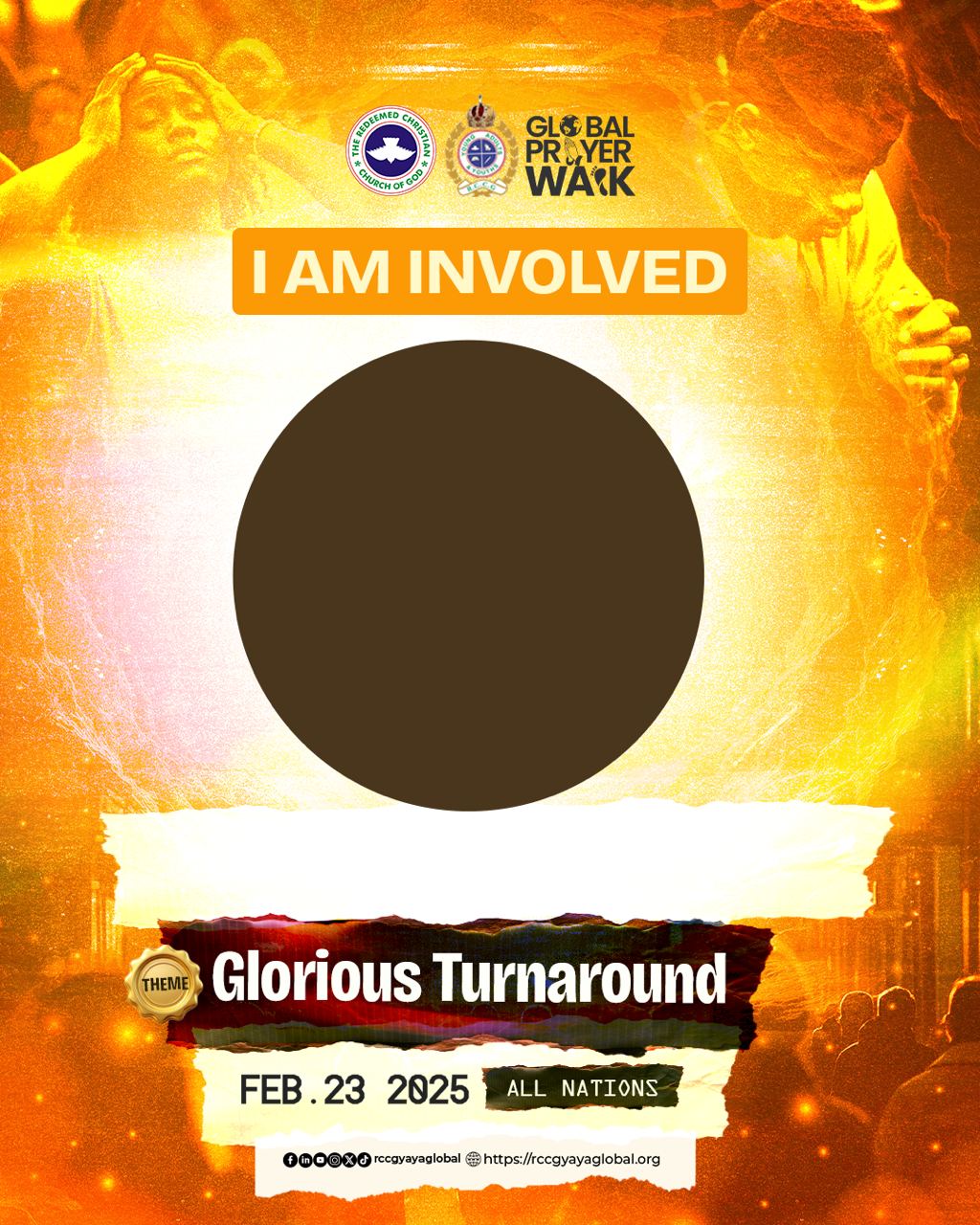 Get your Global Prayer Walk Personalized DP | RCCG YAYA GLOBAL